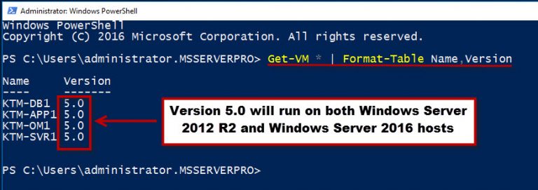 Upgrading The Vm Configuration Version In Windows Server 2016 Hyper V