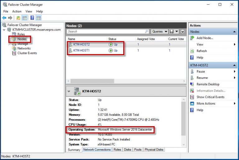 Implementing Failover Clustering With Windows Server 2016 Hyper V Ms